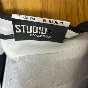 Studio by Omega | Pants | Nwt Studio By Omega Blackgrey Tailored Fit ...